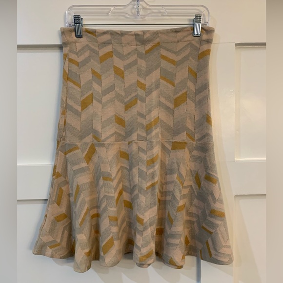 Anthropologie | Skirts | Moth Anthropologie Geometric Knit Swing Skirt ...